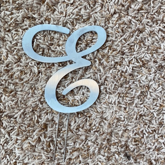 Party Supplies | Cake Topper With Script Letter E | Poshmark